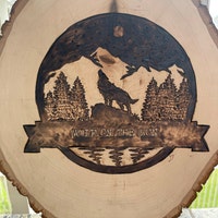 Wildlife, Mountain, Eagle and Deer Scenery - Monogram DXF and SVG ...