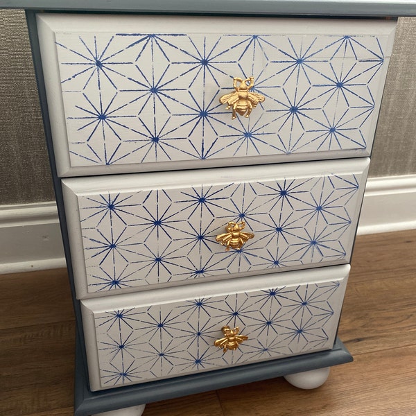 Art Deco Painted Bedside Tables - Custom Designed - Etsy