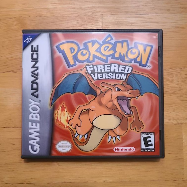 Custom Case - Pokémon Fire Red - No Game - No Manual - Gameboy Advance ...