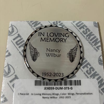 Tufskinz in Loving Memory Rated Badges Brushed Silver 1 Piece Kit - Etsy