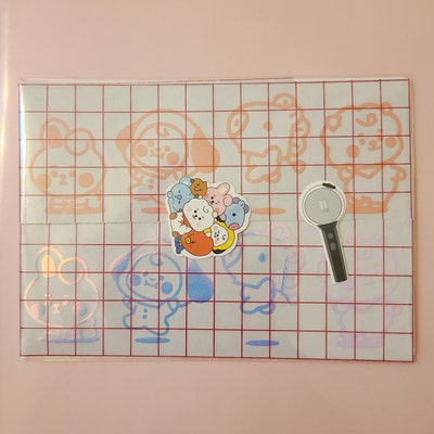 BT21 Decal Set BTS Bangtan Holographic or Purple Glitter Vinyl Decal ...