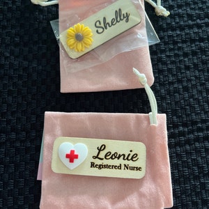 Personalized 3D Food Dessert Wooden Name Tag Badge With - Etsy