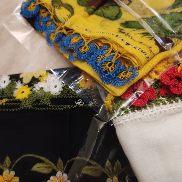 SILK Needle Lace Oya With Vintage Flower Turkish Oya Scarf Traditional ...