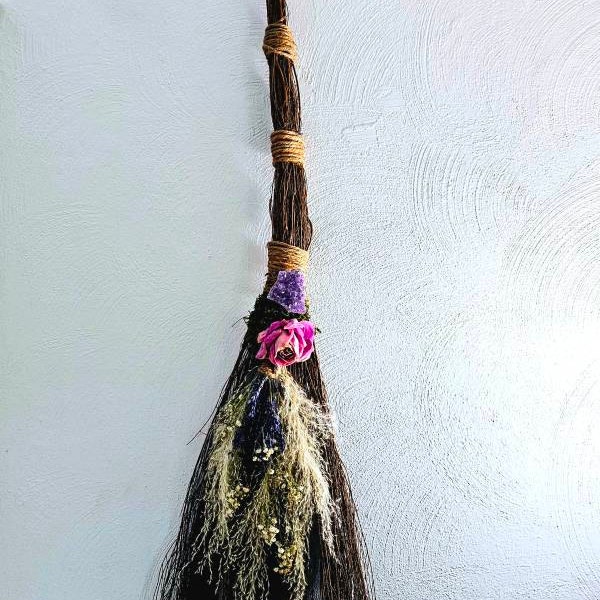Love Wedding Broom, Life Size Crystal Altar Witch Broom / Besom ...