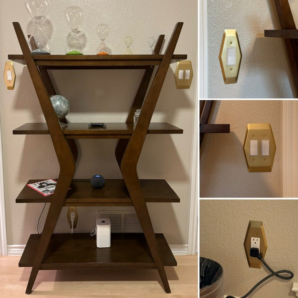 Hexo Painted Mid Century Modern Atomic Hexagon Light Switch Outlet ...