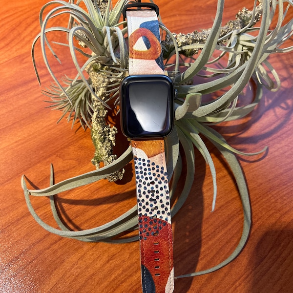 Rustic Abstract Shapes Apple Watch Band Series 3 4 5 6 7 8 SE 38mm 40mm ...