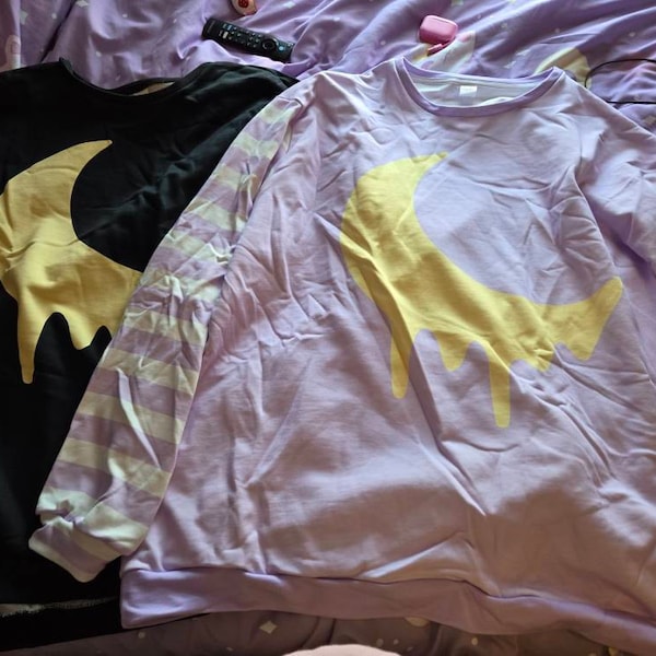 Crescent Moon Sweatshirt | Pastel Goth | Lavender Haze Sweatshirt ...