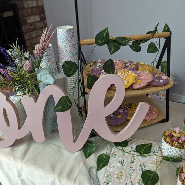 One Sign First Birthday One Wooden Sign Birthday Decor One Wood Letters ...