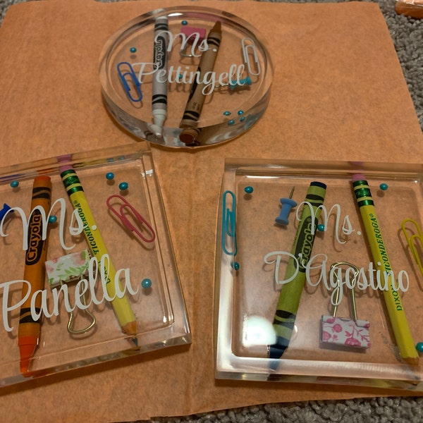 Personalized Teacher Appreciation Coaster, Gift for Teacher, Teacher ...