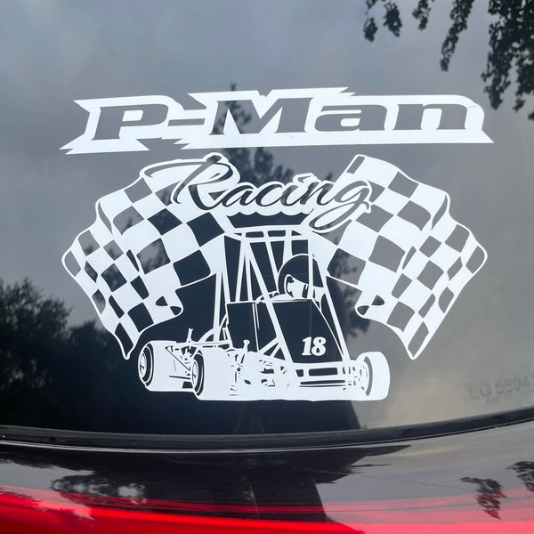 Personalized Quarter Midget Racing V1 Decal Sticker - Etsy