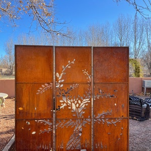 Privacy Screens, Tree & Falling Leaves, Large Garden Décor, Patio ...