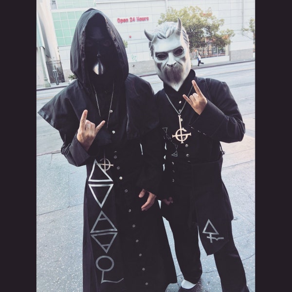 Black Cotton Drill Inspired by Ghost/nameless Ghoul/ Robe/coat. Cosplay ...