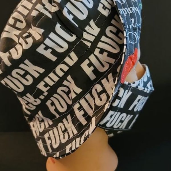 Profanity Fabric - F-word White Block Text on Black Punk Rude Funny ...
