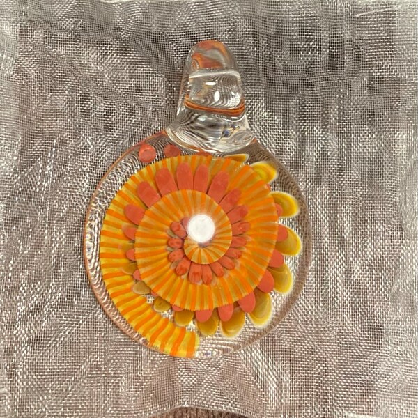 Spiral Cane & Dot Implosion Pendant - Etsy