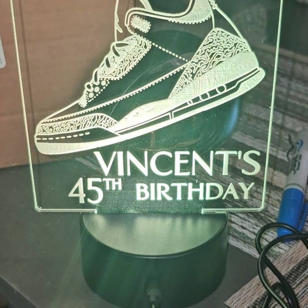 Sneaker Ball L.e.d Light| Room Decor| Jordan Decor| Basketball Decor ...