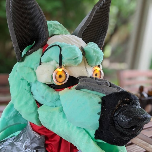 LED Costume / Fursuit Eyes (AA Pack) - Custom - 1.5" - 2" - Acrylic 3-D ...