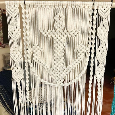 Macrame Pant Hanger, Flower Petal, Leafe Pattern Macrame Plant Hanging ...