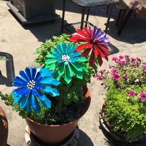 Unique Whimsical Garden Sculpture 14pcs/ Ceramic Floral Art - Etsy