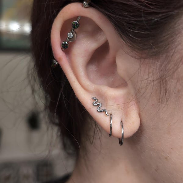 Implant Titanium Push in Threadless Nose Set ,L Bend Nose Stud ...