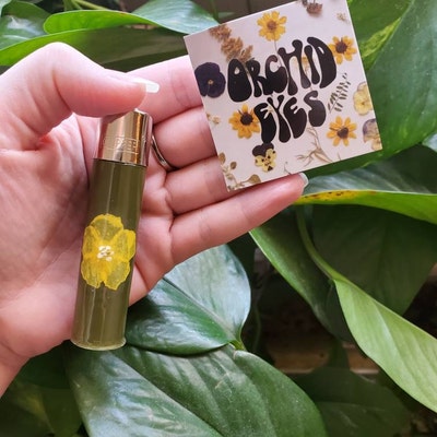 REAL FLOWER LIGHTER Green Real Pressed Flower Refillable Lighter With ...