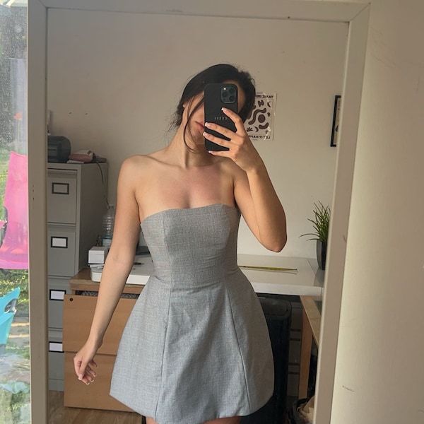 Hourglass Corset Mini Dress Sewing Pattern | Strapless Party Dress ...