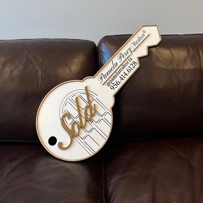 Blank Wood Key Ready to Paint, NOT Glued, Realtor Wood Key Sign, Real ...