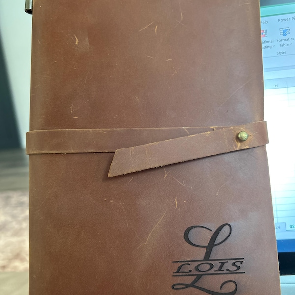 Personalized Refillable Leather Notebook, A6 A5 Leather Notepad, Daily ...