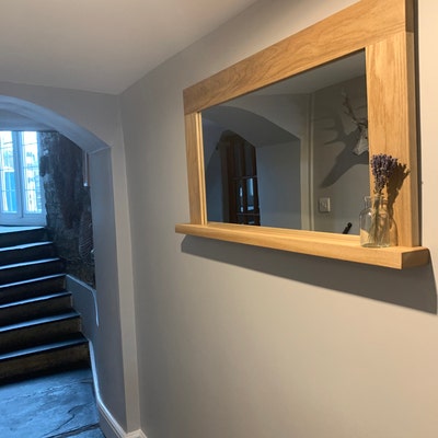 Beautiful Quality Rustic Wooden Mirror With Shelf - Etsy