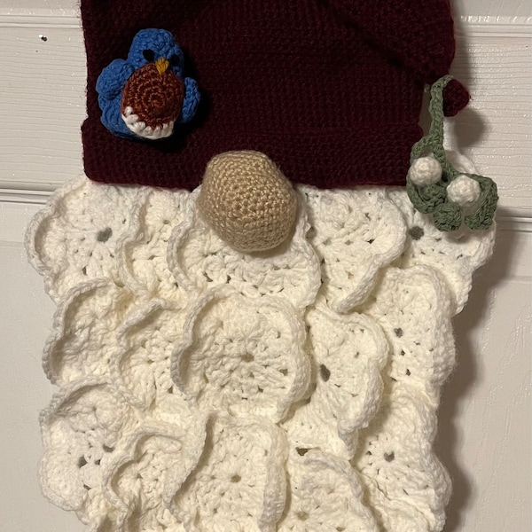 Crochet Christmas, Festive, Gonk, Gnome, Wreath Pattern, Light up Beard ...
