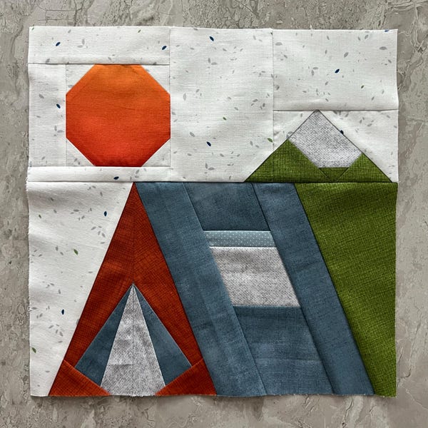 PDF Fall Camping Foundation Paper Piecing Quilt Pattern - Tent Quilt ...