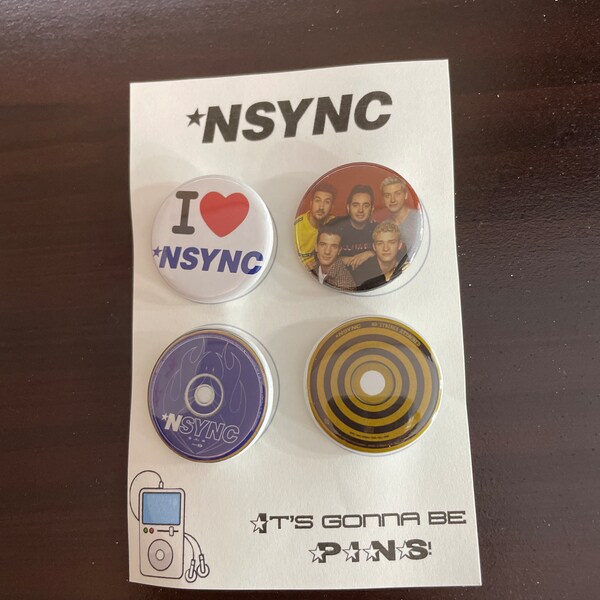 NSYNC Pins (set of 4) - Etsy