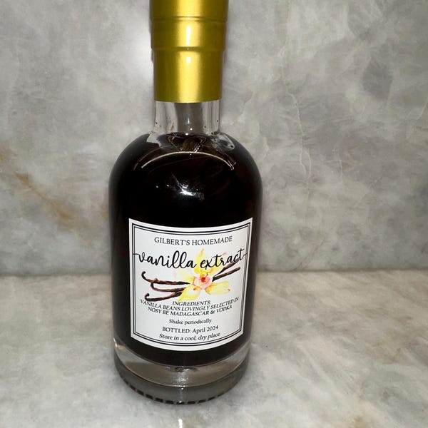Custom Vanilla Extract Labels, Printed Vanilla Extract Stickers ...