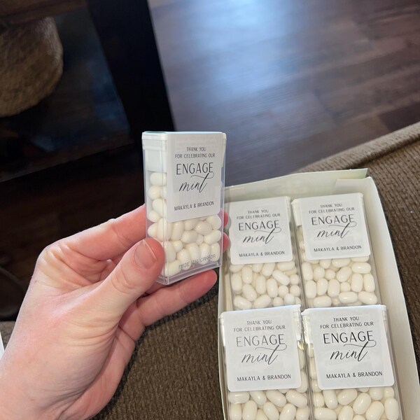 Engagement Stickers - Engagemint Stickers, Engagement Party Favors ...