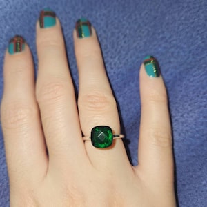 Dark Green Quartz Hydro Gemstone Pendant in 925 Sterling - Etsy