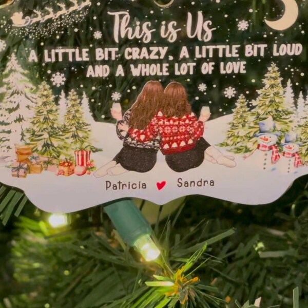 Personalised Besties Christmas Bauble, Best Friends Christmas Gift ...