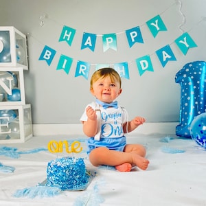 One Box 1st Birthday Decoration White Clear One Balloon Boxes First ...