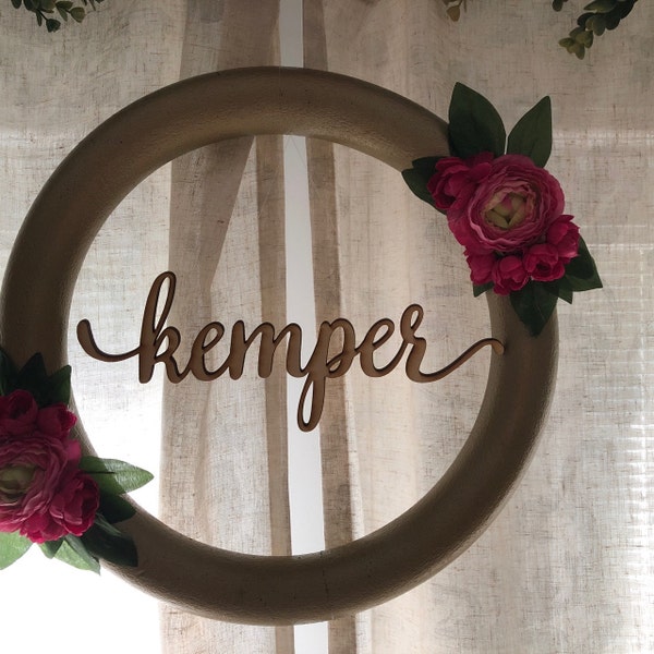 Charlie Custom Script LOWERCASE Word Wood Sign - Personalized Wooden ...