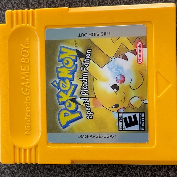 Gameboy Labels Yellow Pikachu Version Replacement Label Decal Sticker ...