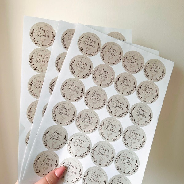 Circular 45mm Stickers, A4 Sheets, Matte Finish, Logo Stickers ...