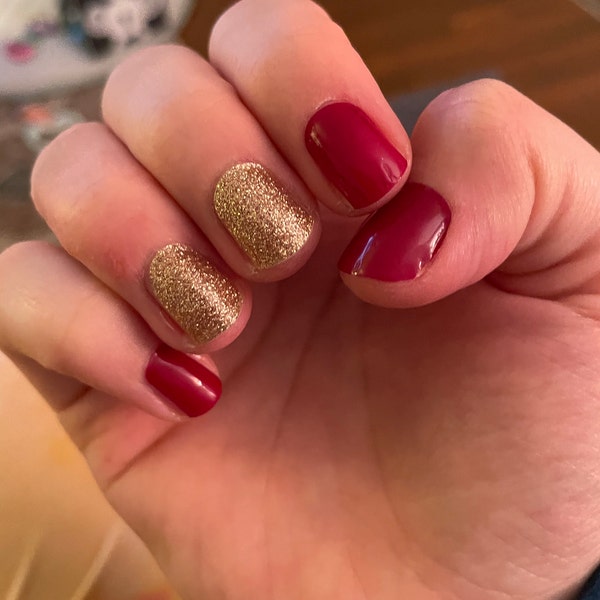 Raspberry Red Nail Wraps / Solid Color Nail Wraps - Etsy