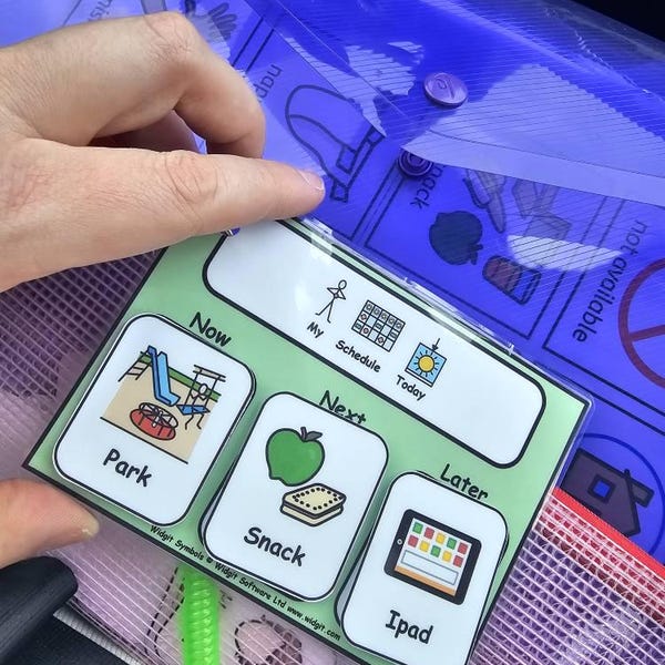 Now Next Pre School Sequencing Keyring & 48 Symbols Visual Aid for ...