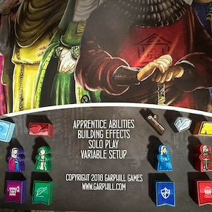 LORDS of WATERDEEP Meeples Upgrade Kit Stickers Free Scoundrels of Skullport Decals Kit Premium ...