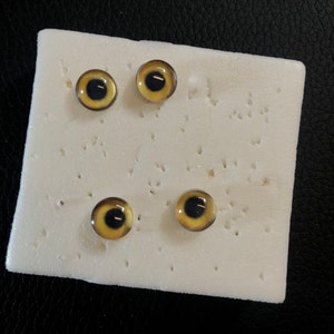 Yellow Glass Eyes for Fox Taxidermy Glass Eyes for Toy Cabochons Eyes ...