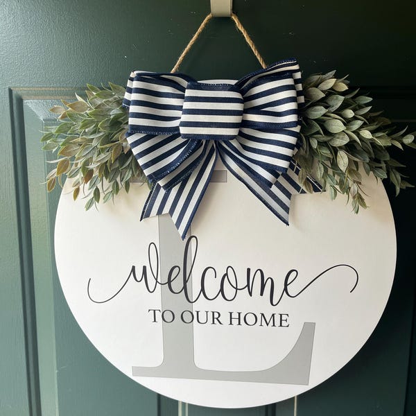 Summer Front Door Sign Sunflower Welcome Sign Sunflower Wreath Summer ...