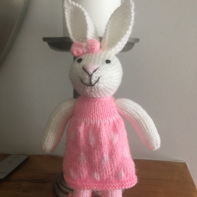 sweetly detailed toy animal knitting by Littlecottonrabbits