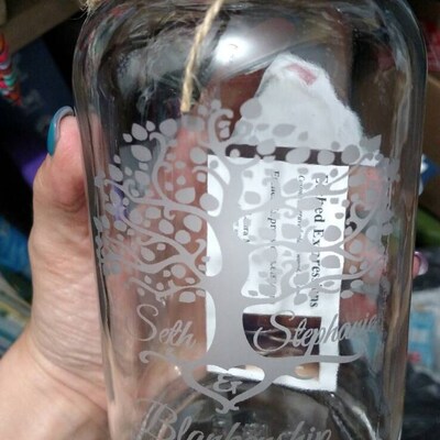 Tree of Life Mason Jar, Tree of Love Quart Jar - Etsy