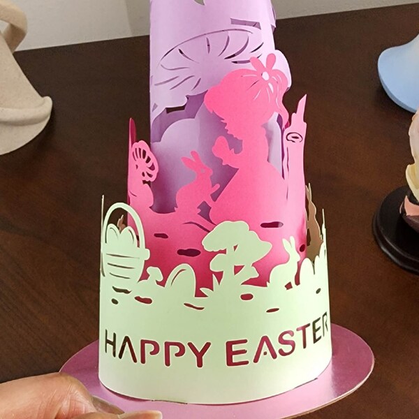 Easter Paper Lantern PDF, SVG for Cricut Projects, Child With Easter ...