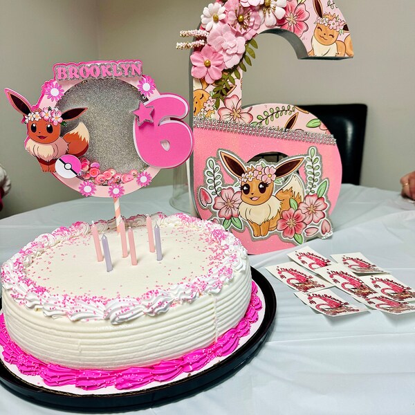 Eevee Custom Birthday Invitation, Personalized Eevee Inviation, Eevee ...