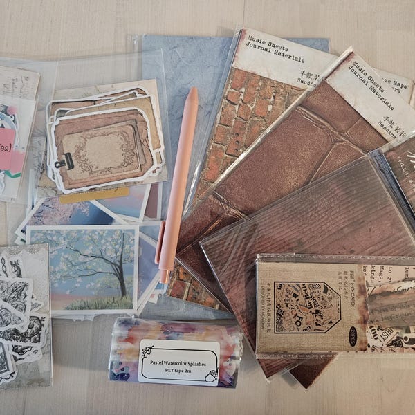 Mini Paper | Collage Set Ephemera White Frame Card Paper Card Plain ...