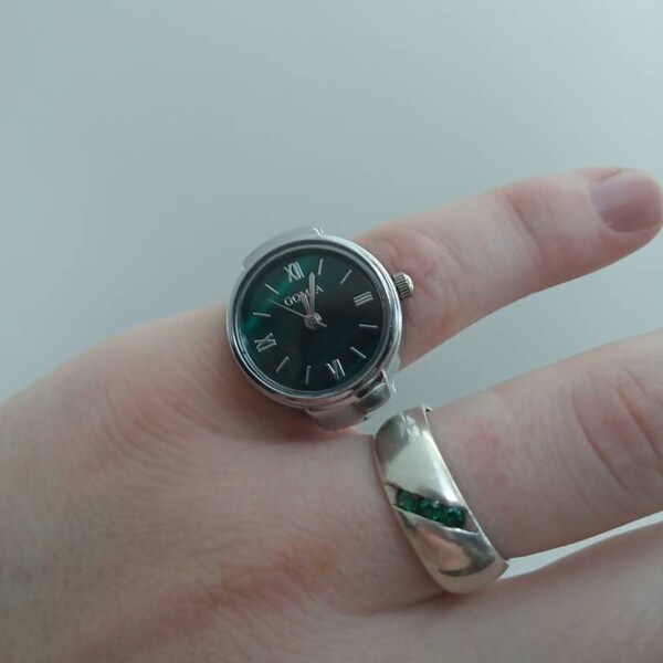 Y2K Vintage Watch Ring Functional Unique Clock Mini Watch Girlfriend ...